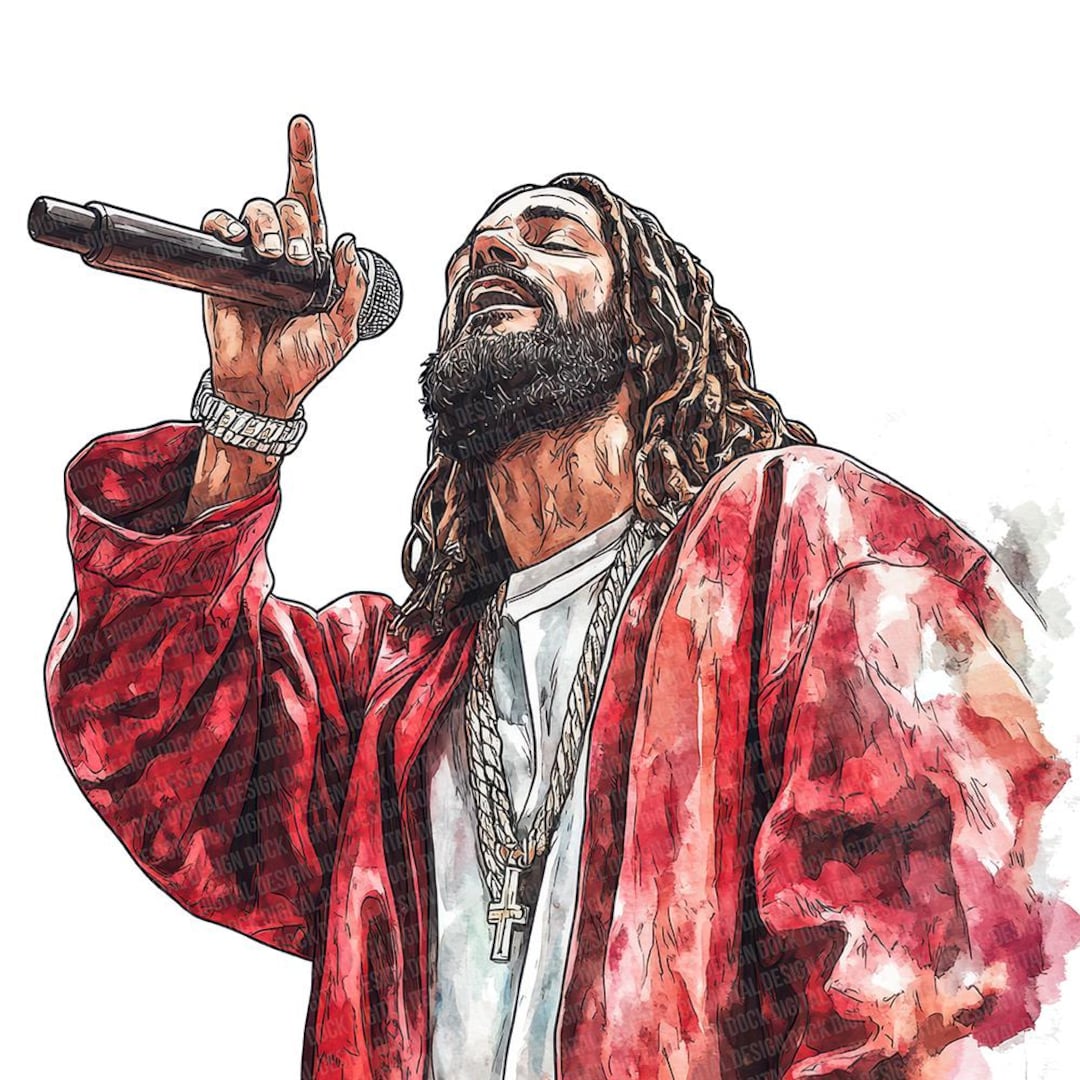 12x Jesus as Rapper PNG Clip Art, Urban Gospel Clipart Set, Printable ...