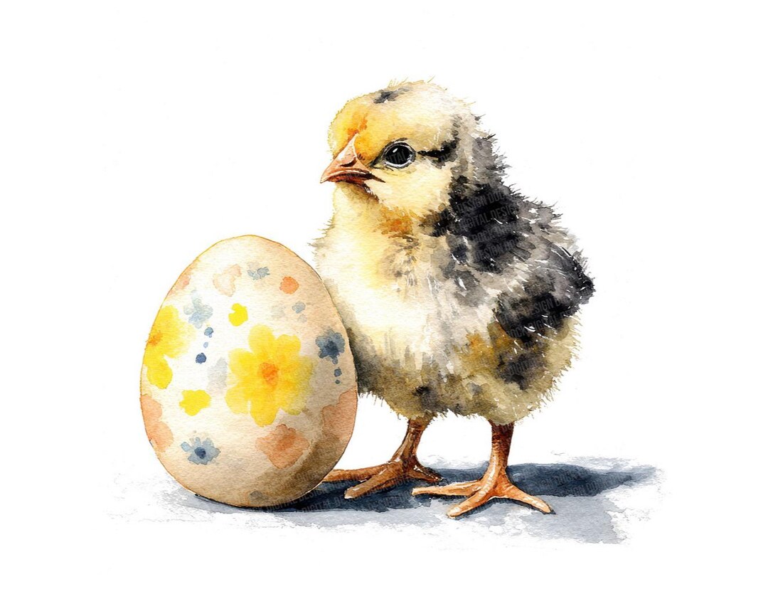 Easter Chick PNG Clipart, 12x Chick and Egg Clip Art Set, Printable ...