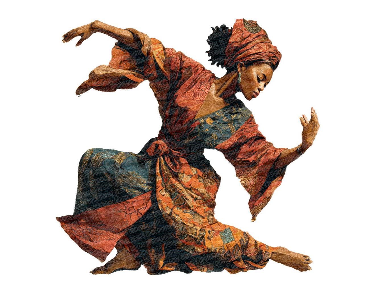 African Dance PNG Clip Art, 12x Traditional Woman Dancer Clipart Set ...