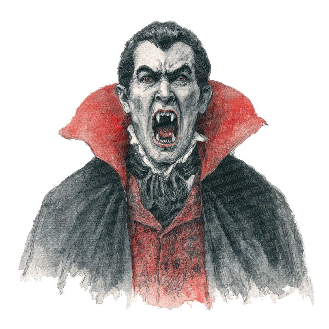 Vampire PNG Clipart, 12x Dracula Halloween Clip Art Set, Printable ...