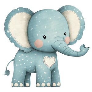 Pastel Elephant Clipart, 12x Cute Elephant Clip Art Set, Printable ...