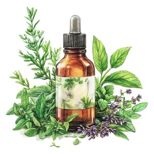 12x Essential Oil Clip Art, Herb Oil Bottle PNG Set, Printable ...
