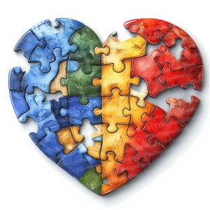 FREE to Charity, 12x Autism Awareness Clipart, Watercolor Autism Jigsaw ...