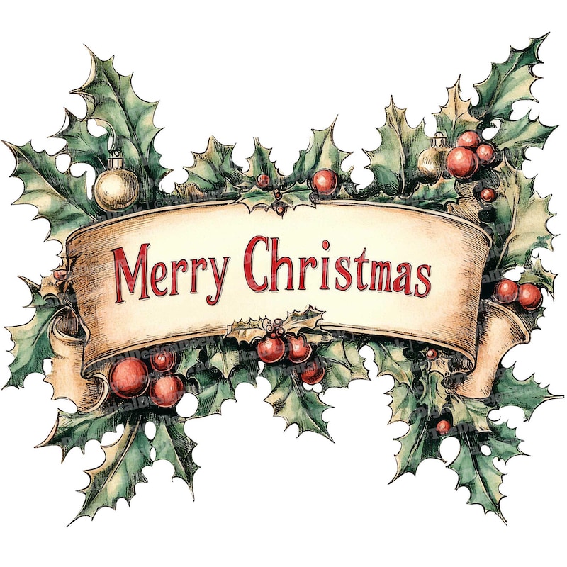 Merry Christmas. Banner - Etsy UK