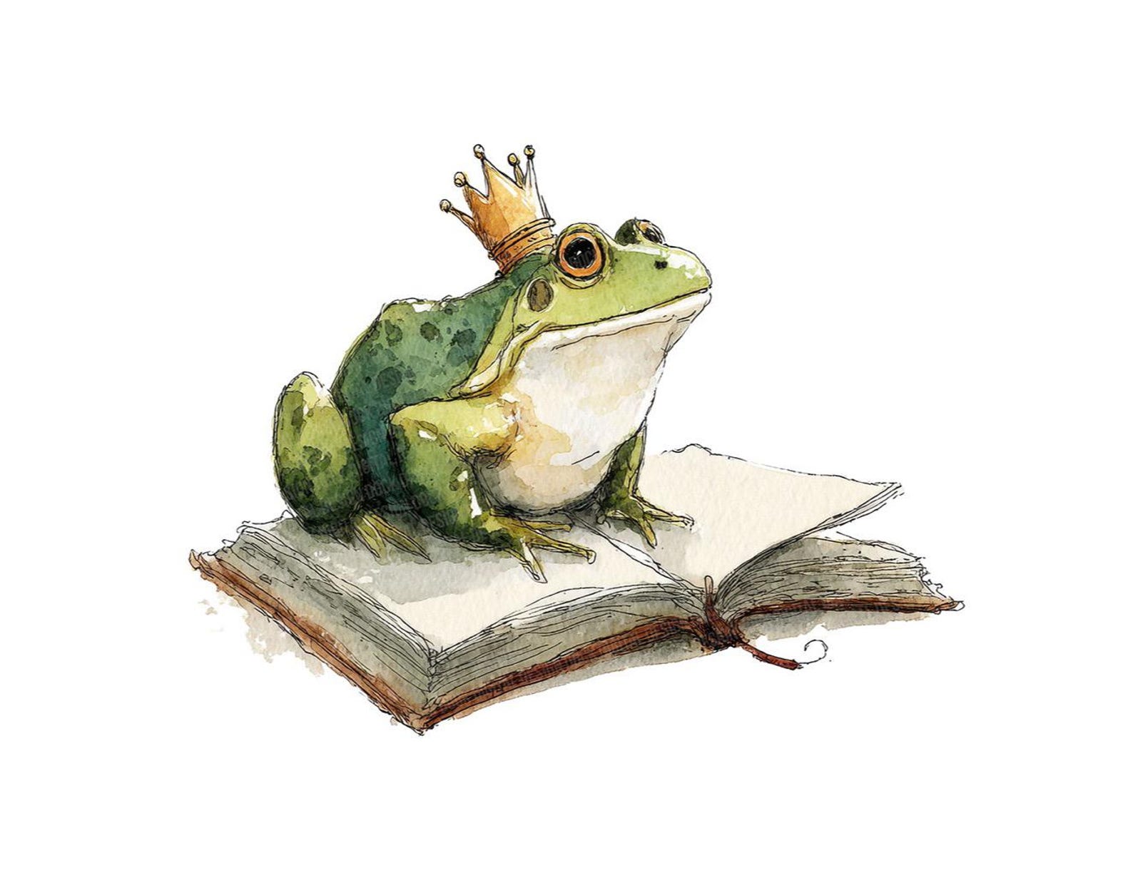 Frog Prince PNG Clipart, 12x Storybook Frog Clip Art Set, Printable ...