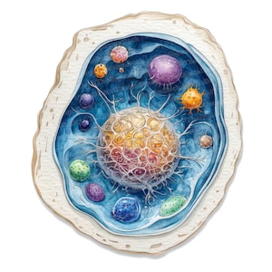 12x Science Cell Clipart, Watercolor Biology Art, Science Art ...