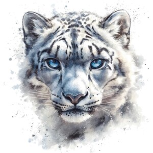 Wild Cats Clipart, Big Cats Watercolor Illustration, Printable Clipart ...