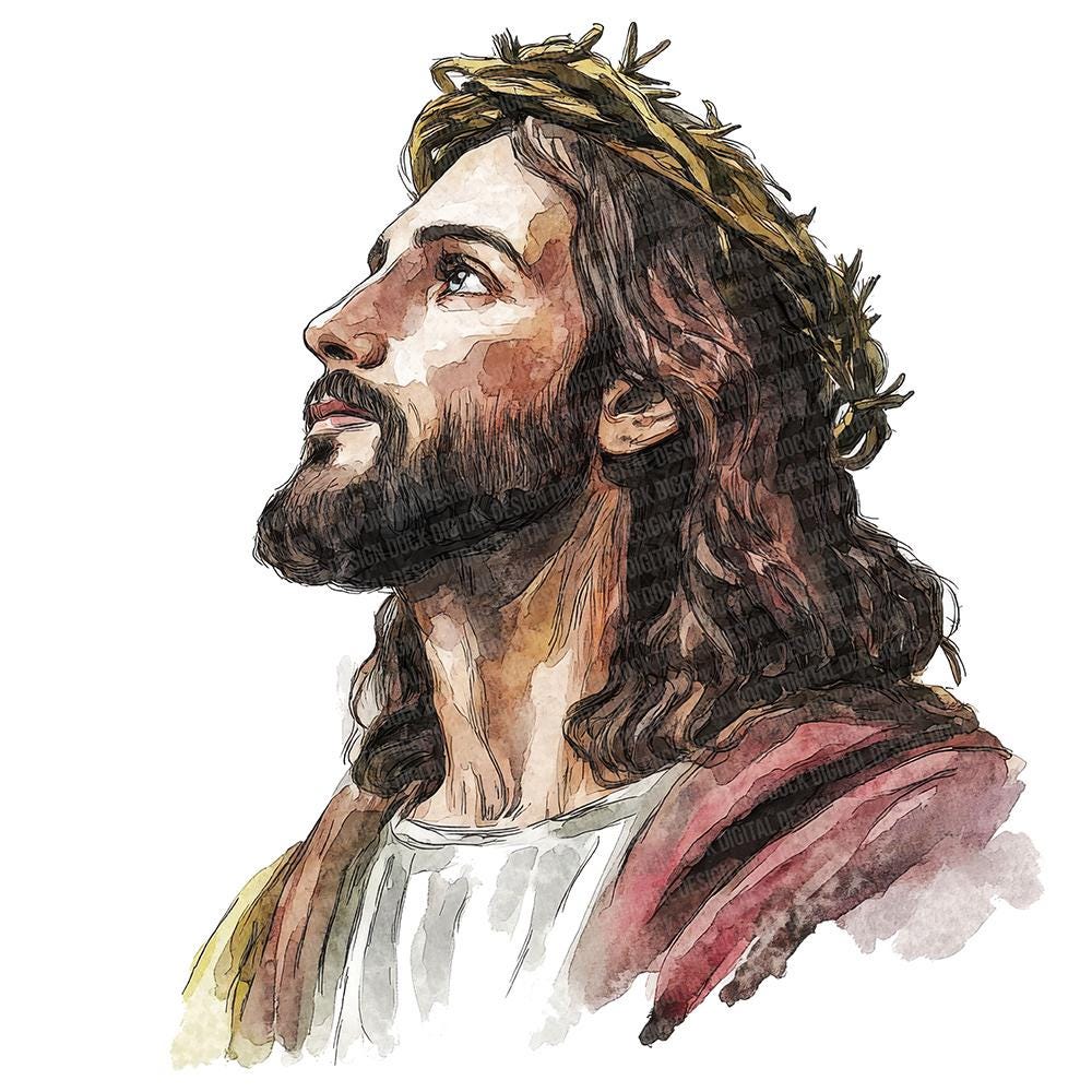 Jesus Christ PNG Clipart, 12x Watercolor Religious Art Clip Art Set ...