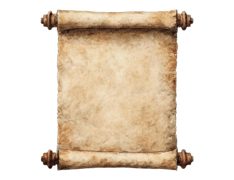 12x Old Vintage Paper Scroll PNG Clipart, Antique Parchment Clip Art ...