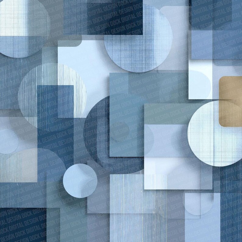 12x Slate Blue Junk Journal Paper Grey Abstract Digital Paper Pack ...