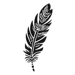 Tribal Feather PNG Clipart, 12x Minimal Feather Clip Art Set, Abstract ...