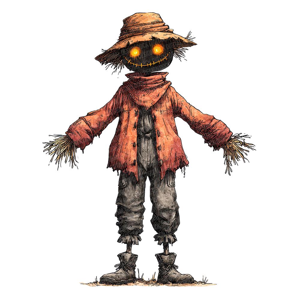 Scarecrow PNG Clipart, 12 Halloween Watercolor Scarecrows Clip Art ...