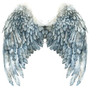 12x Angel Wings Clipart, Silver Angels Wings Clipart, Printable ...