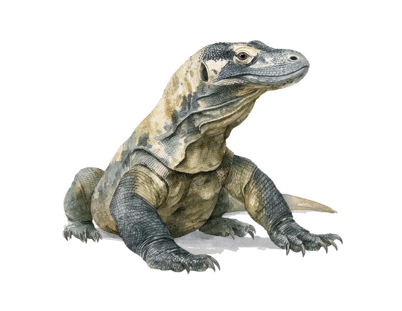 Komodo Dragon PNG Clipart, 12x Watercolor Lizard Clip Art Set ...