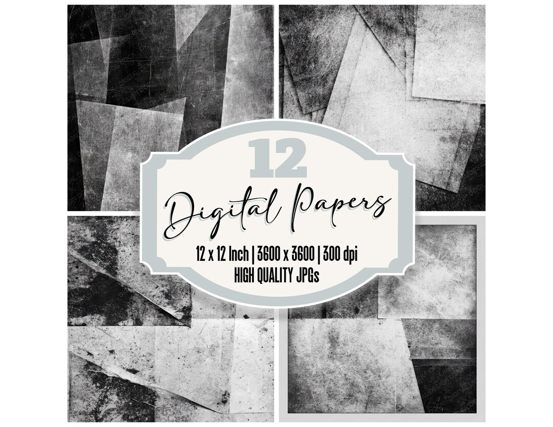 12x Photocopy Texture Stack Junk Journal Paper Xerox Copy Texture ...