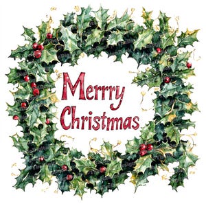 12 Christmas Numbers Clip Art, Watercolor Holiday Numbers Clipart Set ...