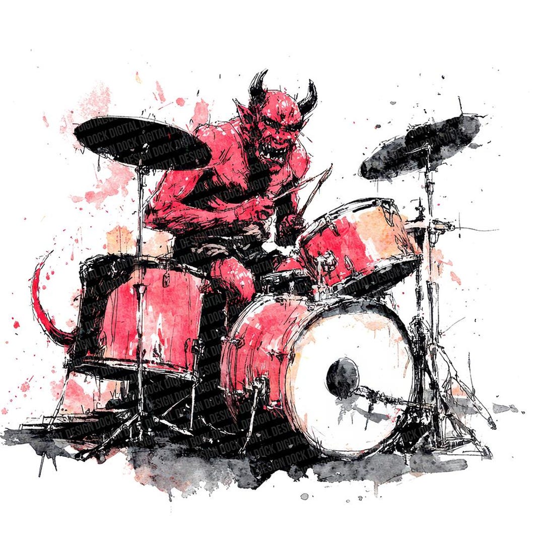 Demon Drummer PNG Clipart, 12x Halloween Devil Playing Drums Clip Art ...