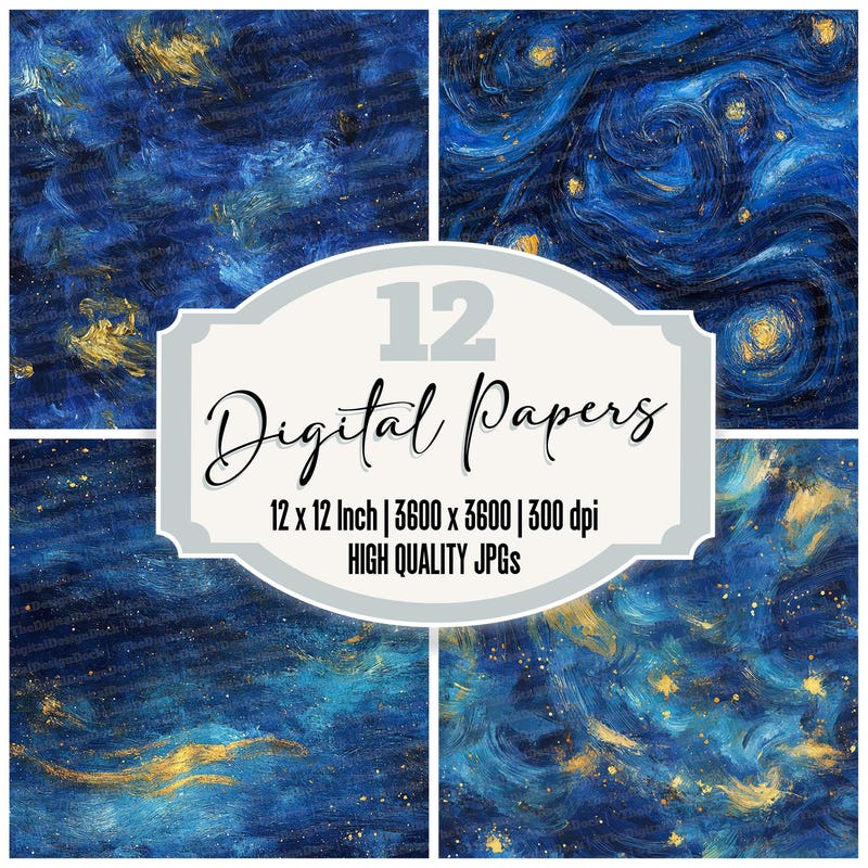 Starry Night Paper - Etsy