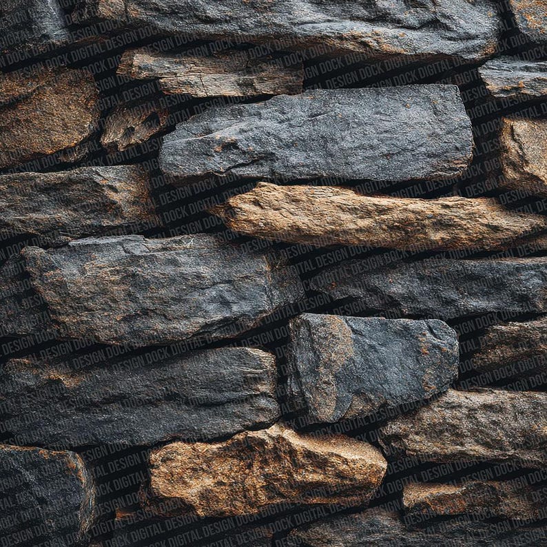 12 X Stone Wall Junk Journal Paper Rustic Texture Digital Paper Pack ...