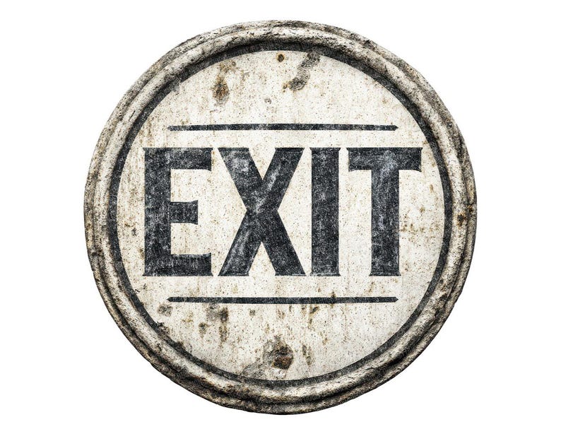Vintage Exit Sign PNG Clipart, 12x Retro Round Exit Sign Clip Art Set ...