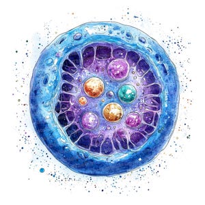 12x Science Cell Clipart, Watercolor Biology Art, Science Art ...