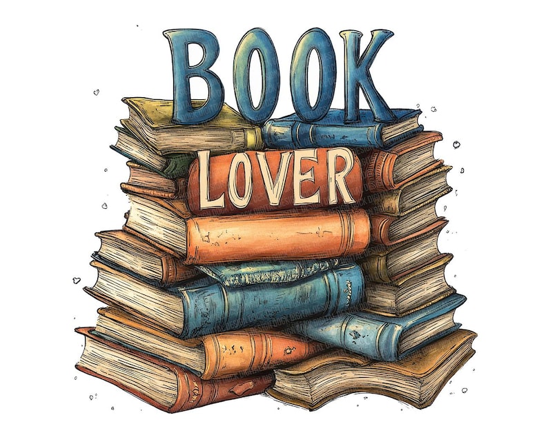 Book Lover PNG Clipart, 12x Reading Enthusiast Clip Art Set, Printable ...
