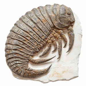 12 Fossil Trilobite Clipart, Watercolor Prehistoric Insect Fossil ...