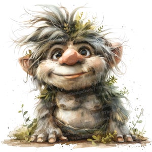 Friendly Troll Clipart, 12 Jpgs, Cute Monster Clipart, Printable ...