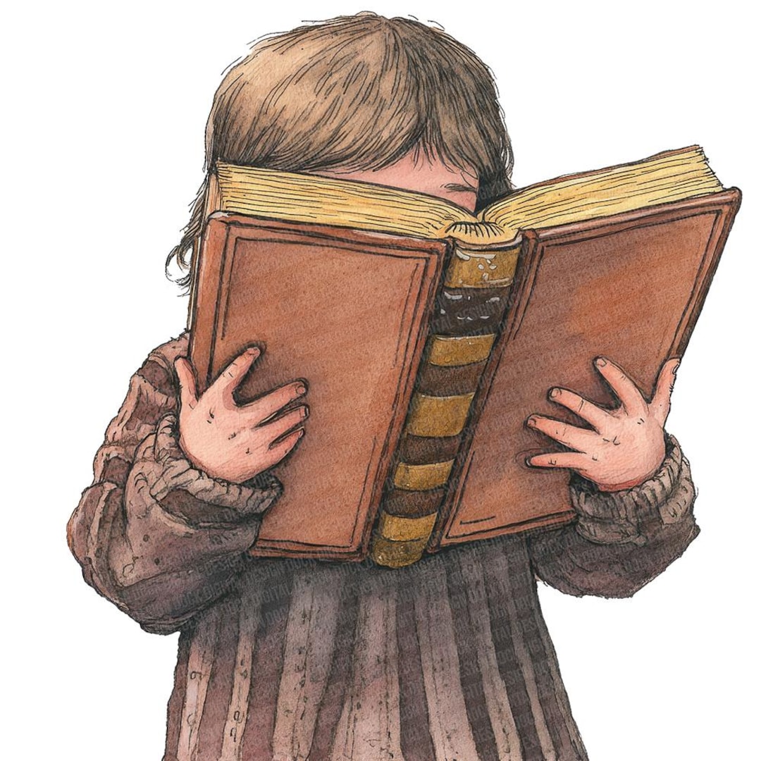 Child With Book PNG Clipart, 12x Vintage Child Illustration Clip Art ...