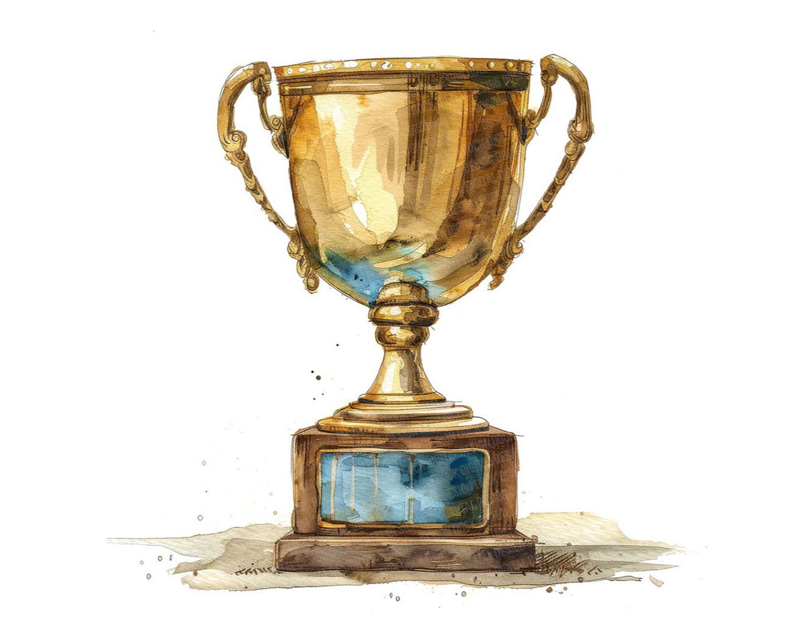 Gold Trophy PNG Clipart, 12x Classic Award Cup Art Set, Printable ...