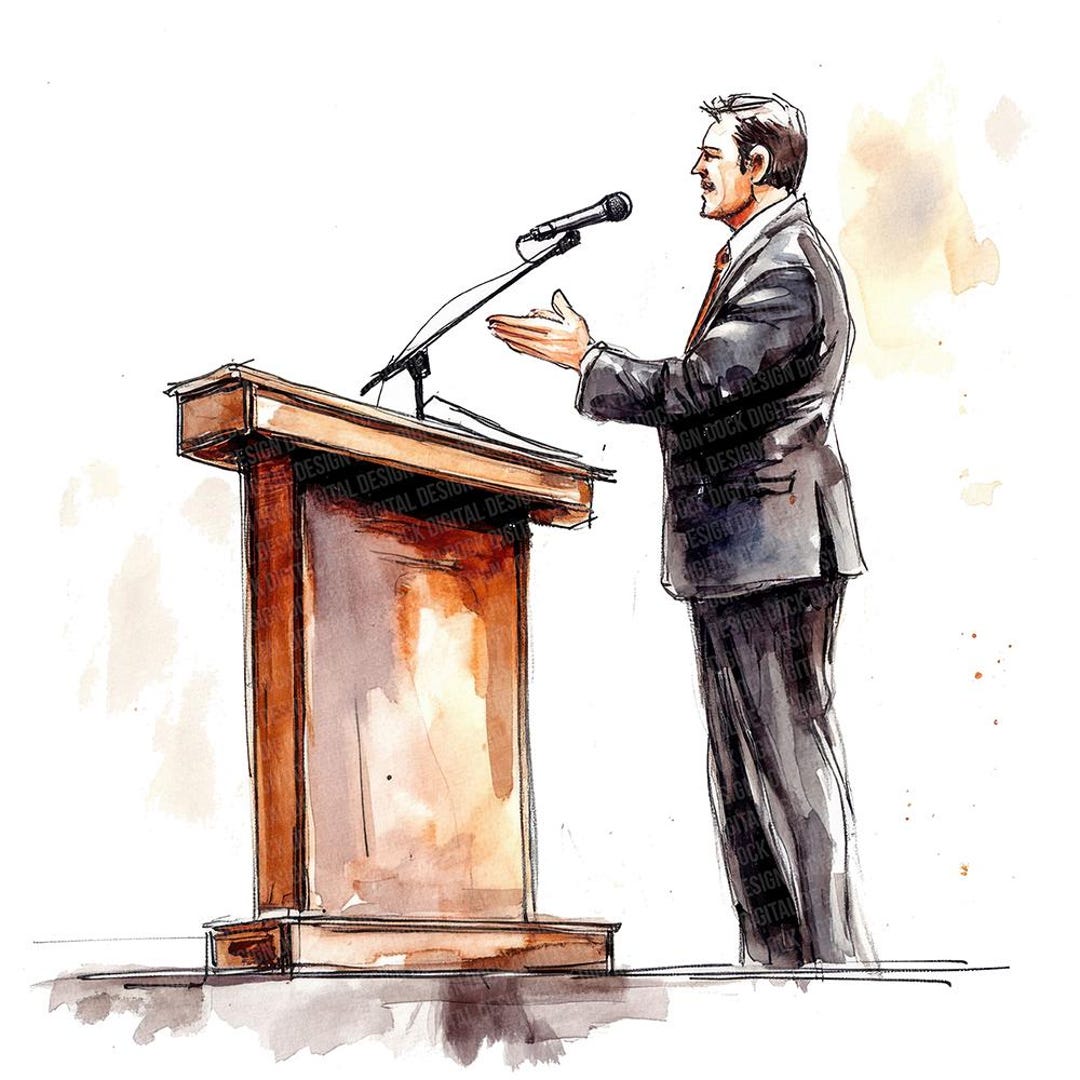 Church Preacher PNG Clipart, 12x Pastor at Pulpit Clip Art Set ...