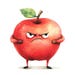 Grumpy Apple PNG Clip Art, 12x Funny Green Apple Clipart Set ...
