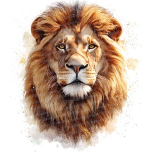 Wild Cats Clipart, Big Cats Watercolor Illustration, Printable Clipart ...