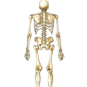 12x Skeleton Anatomy Clipart, Human Skull, Watercolor Human Body Art ...