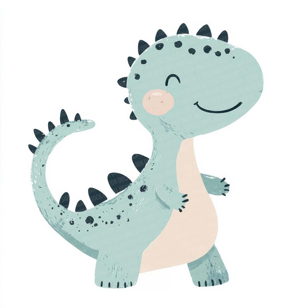 Dinosaur PNG Clip Art, 12x Nursery Dino Clipart PNG Set, Watercolor ...