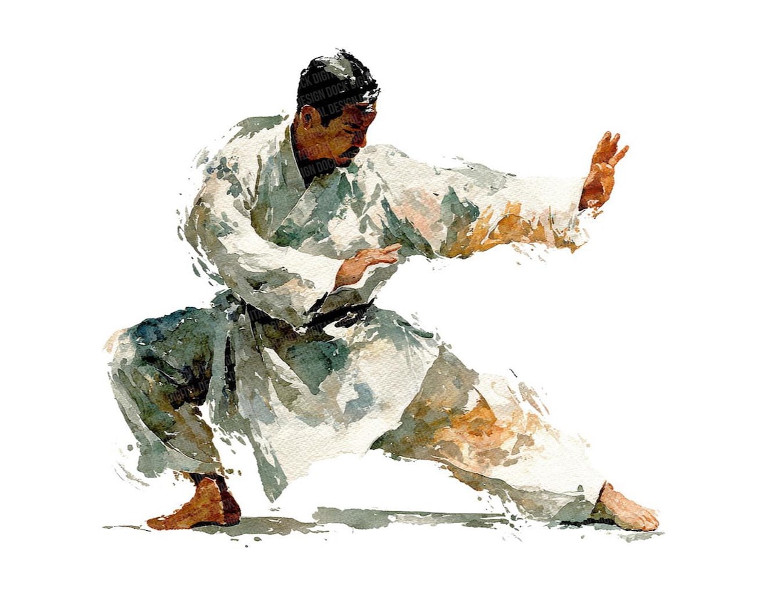 Martial Arts Kata Clipart, 12x Karate Form Clip Art Set, Printable ...