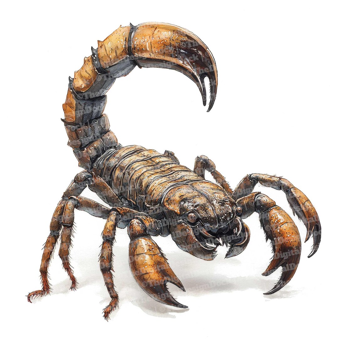 Scorpion Clip Art, 12x Insect Clipart Set, Printable Desert Animal Clip ...