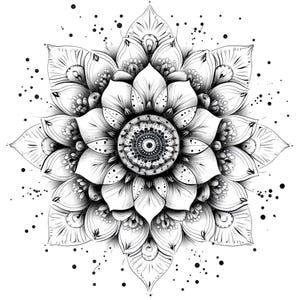 Mandala Clip Art, 12x Intricate Line Art Clipart Set, Printable Black ...