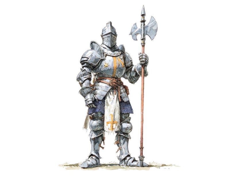 Knight Standing Guard Clipart, 12x Medieval Warrior Clip Art Set ...