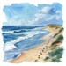 12x Sand Dunes Waves Clipart, Coastal Clipart, Printable Watercolor ...