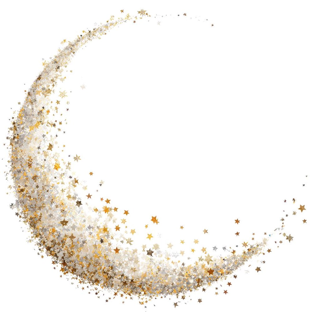 12x Crescent Moon PNG Clipart, Watercolor Celestial Clip Art Set ...