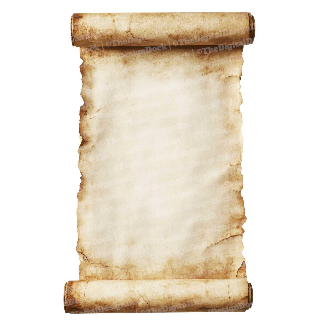 Scroll Clip Art, 12x Watercolor Scroll Clipart Set, Antique Paper Art ...