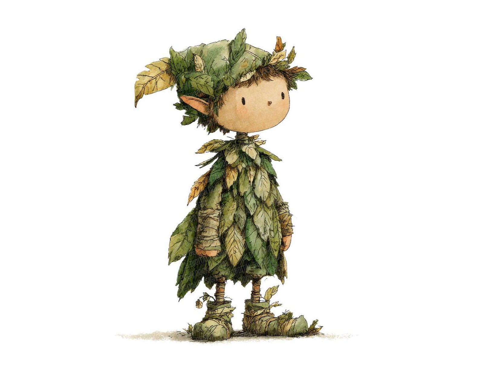 Playful Forest Elf PNG Clipart, 12x Woodland Elf Clip Art Set ...