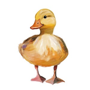 Duck PNG Clipart, 12x Oil Painted Farm Duck Clip Art Set, Printable ...