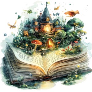 12 Fantasy World Clipart, Storybook Creatures, Printable Watercolor ...