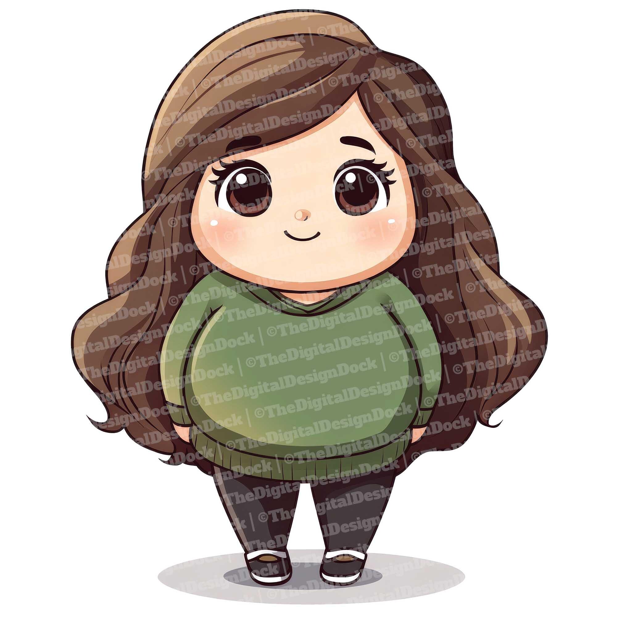 Cute Fat Chibi Girl Base Chubby Girl Png Images | PNGEgg