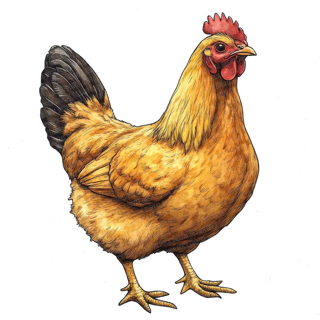 Chicken PNG Clipart, 12x Farm Animals Clip Art Set, Printable ...