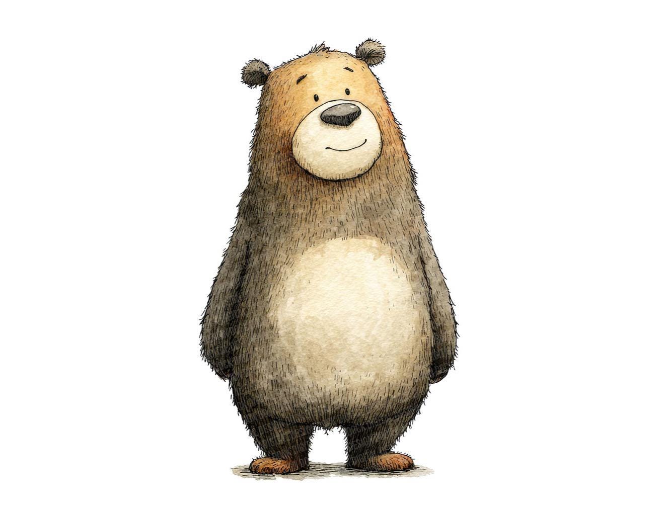 Woodland Bear PNG Clip Art, 12x Forest Animal Clipart Set, Printable ...