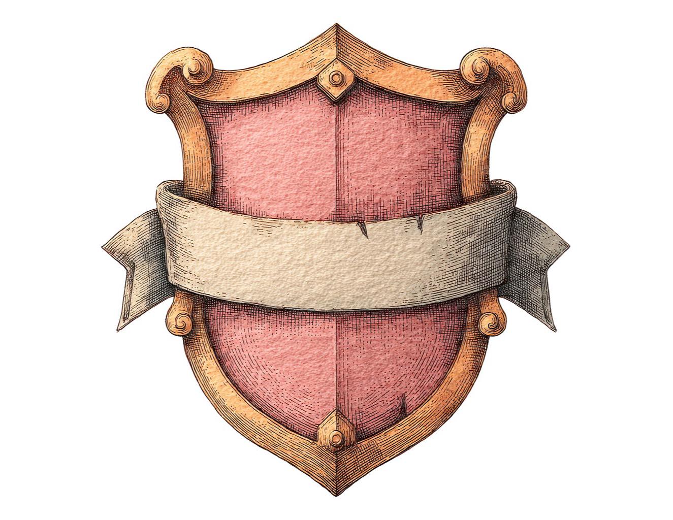 Shield Crest PNG Clip Art, 12x Banner Emblem Clipart Set, Printable ...