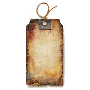 12 Vintage Tag Clipart, Watercolor Distressed Label, Antique Paper Tags ...